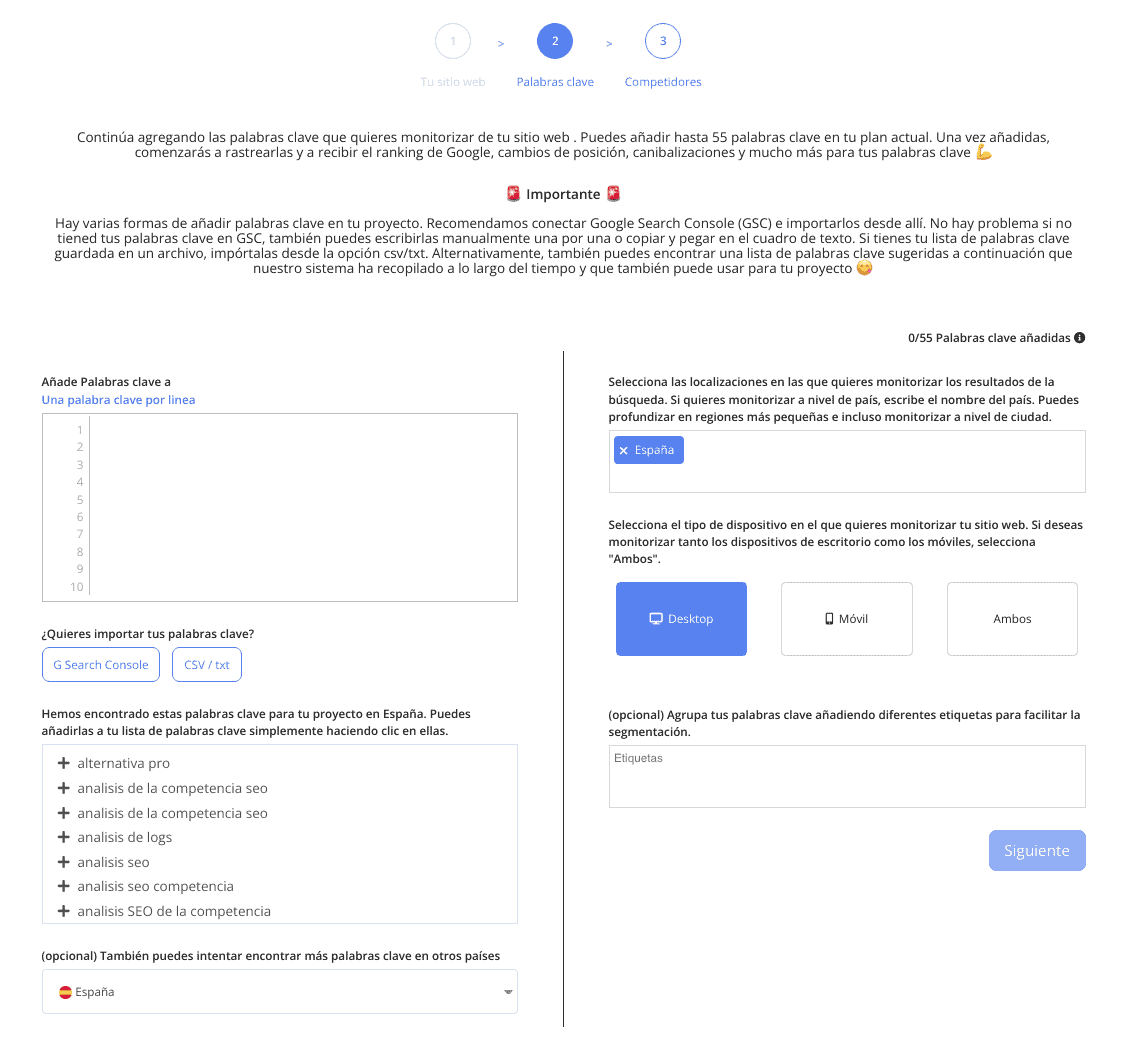 TrueRanker - Crea tu primer proyecto TrueRanker - Crea tu primer proyecto